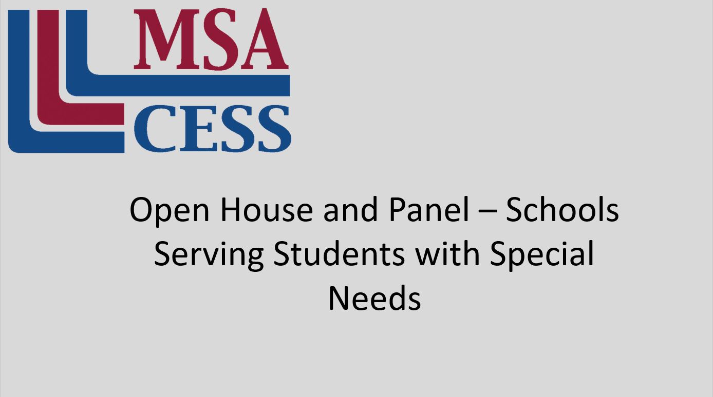 Recent Panel Discussion for Schools Serving Students With Special Needs ...